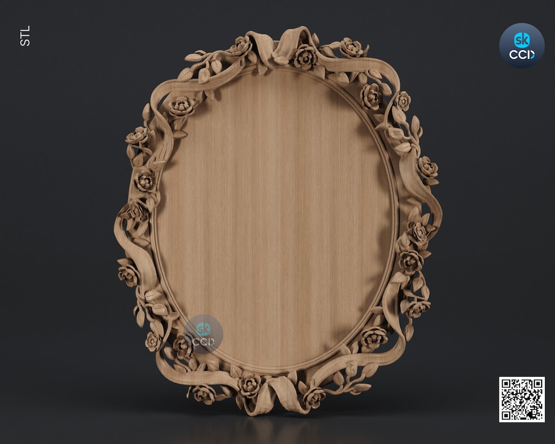 Carved Frame STL 3D Model, Carvign Frame, CNC Router Carving Artcam ...