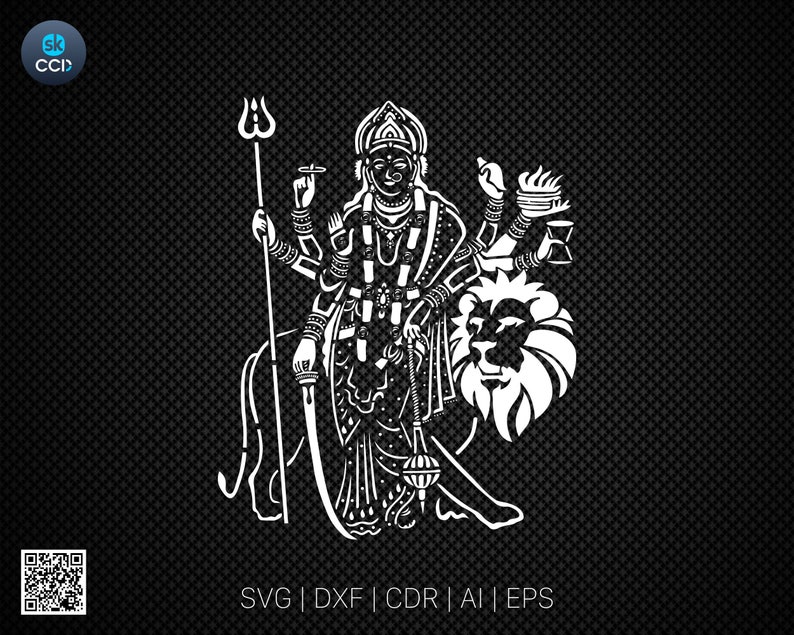 Buy Maa Durga | Wall Art | Indian God | | Laser Cutting Design | DXF ...