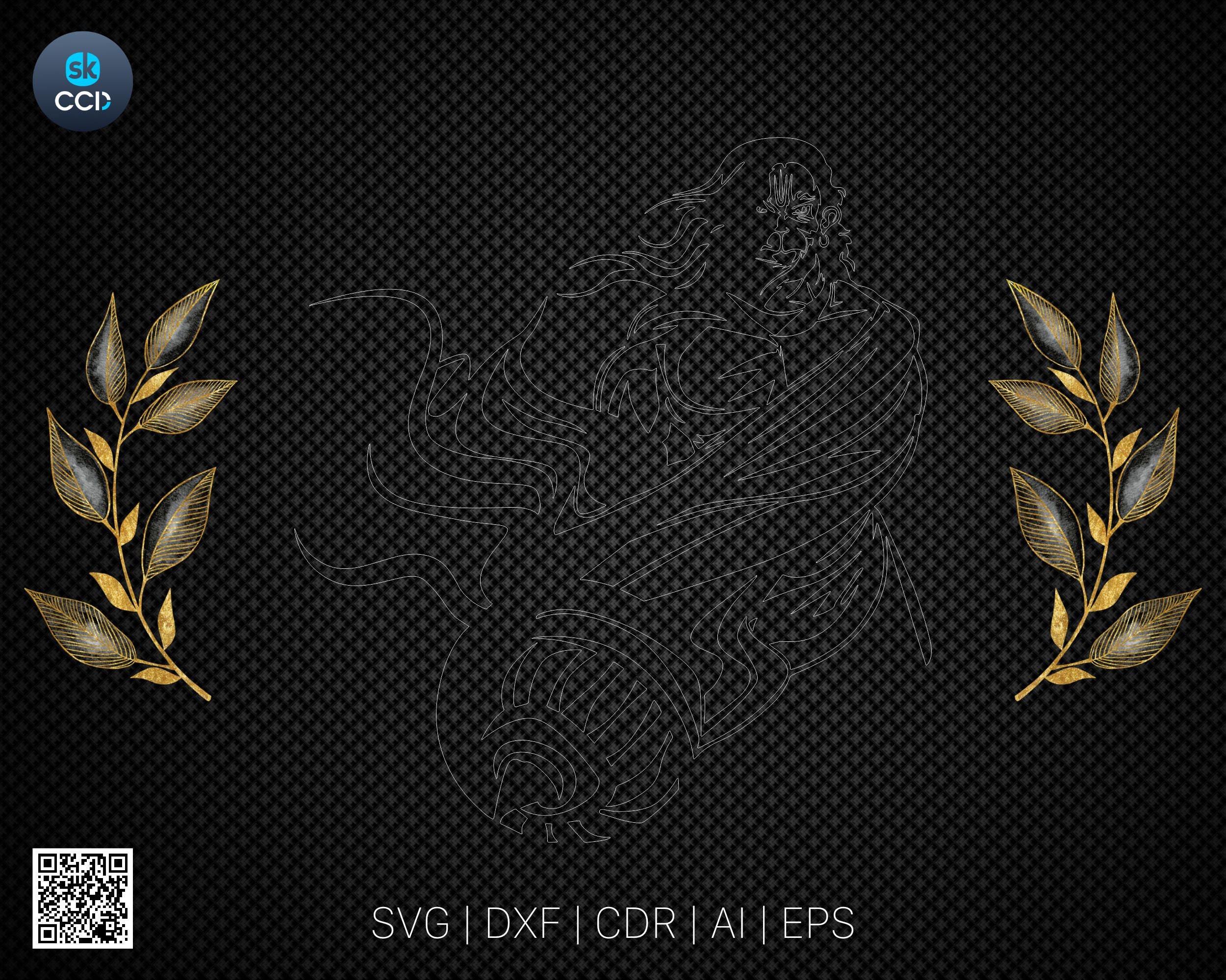 Indian God | Lord Hanuman | Hanuman | Laser Cutting Design | DXF Vector ...