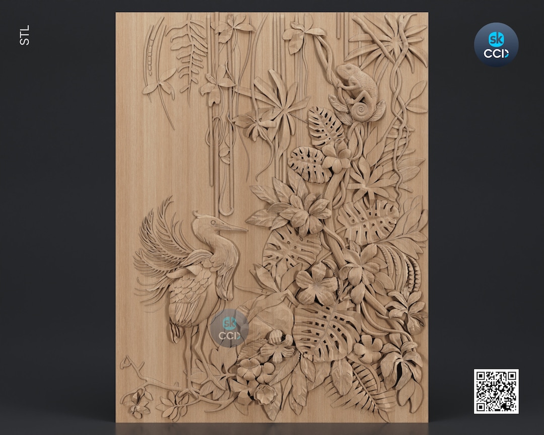 Wood Wall Art, Spring STL Model, CNC Router Carving Artcam File, Wall ...