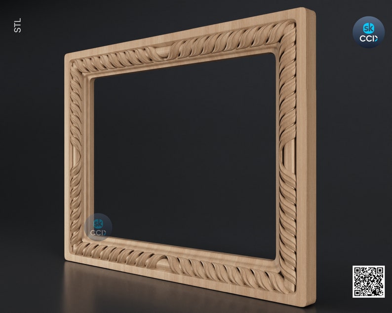 Carved Frame STL 3D Model Carvign Frame CNC Router Carving - Etsy