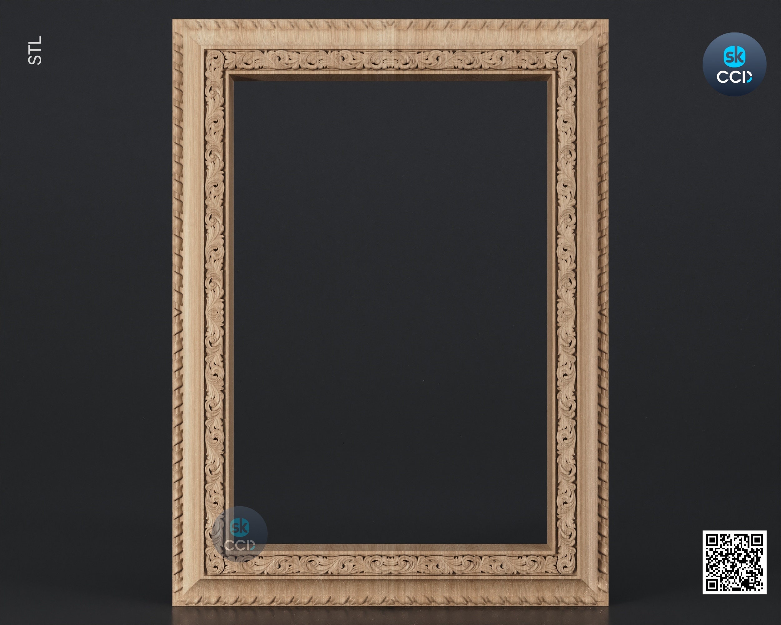 Carved Frame STL 3D Model, Carvign Frame, CNC Router Carving Artcam ...