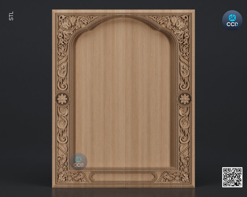 Carved Frame STL 3D Model, Carvign Frame, CNC Router Carving Artcam ...