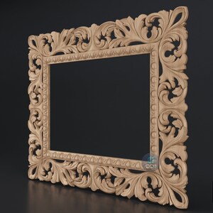 Carved Frame STL 3D Model, Carvign Frame, CNC Router Carving Artcam ...
