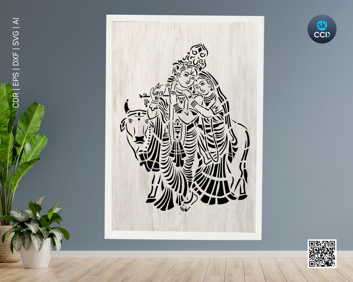 Buy Radha Krishna | Indian God | Radha Krishna Wall Decor | Laser ...