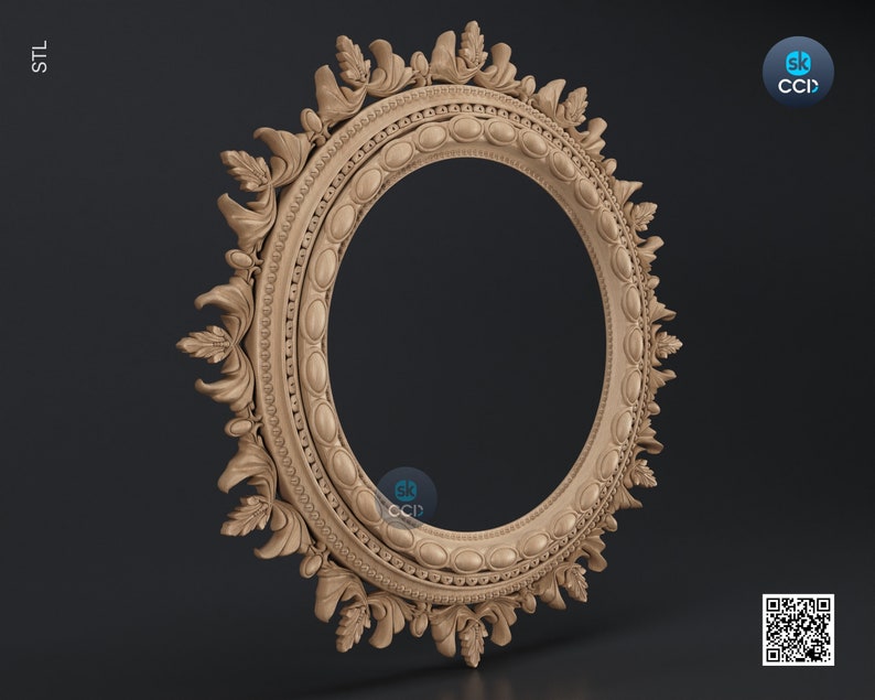 Carved Frame STL 3D Model, Carvign Frame, CNC Router Carving Artcam ...