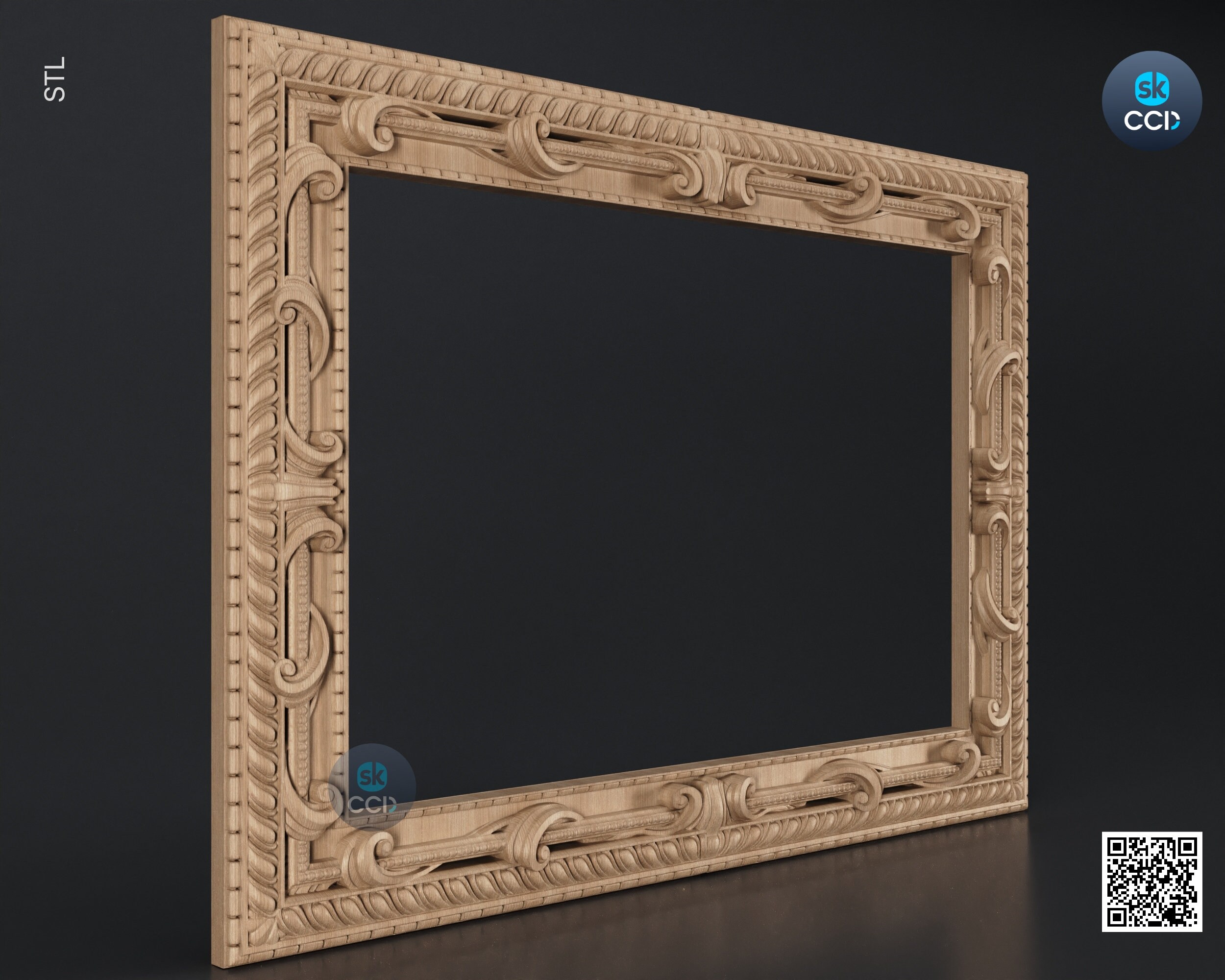 Carved Frame STL 3D Model, Carvign Frame, CNC Router Carving Artcam ...