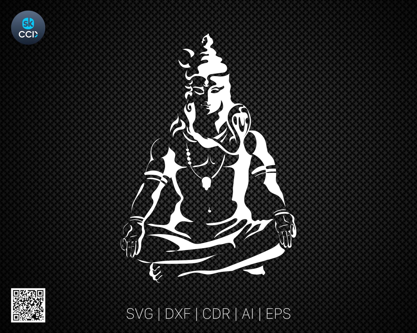 Indian God Lord Shiv Shiva Laser Cutting Design DXF Vector Cnc Instant ...