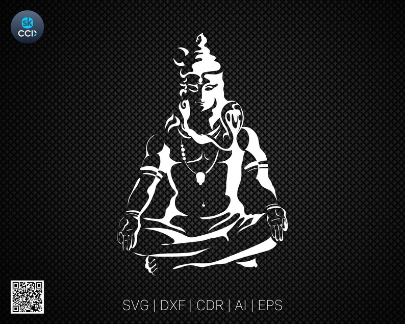 Indian God Lord Shiv Shiva Laser Cutting Design DXF Vector Cnc Instant ...