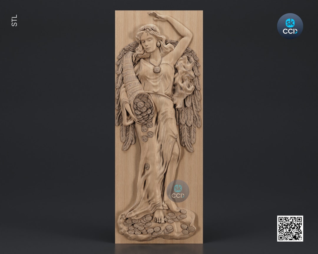 Wood Wall Art, Fortuna STL Model, CNC Router Carving Artcam File, Wall ...
