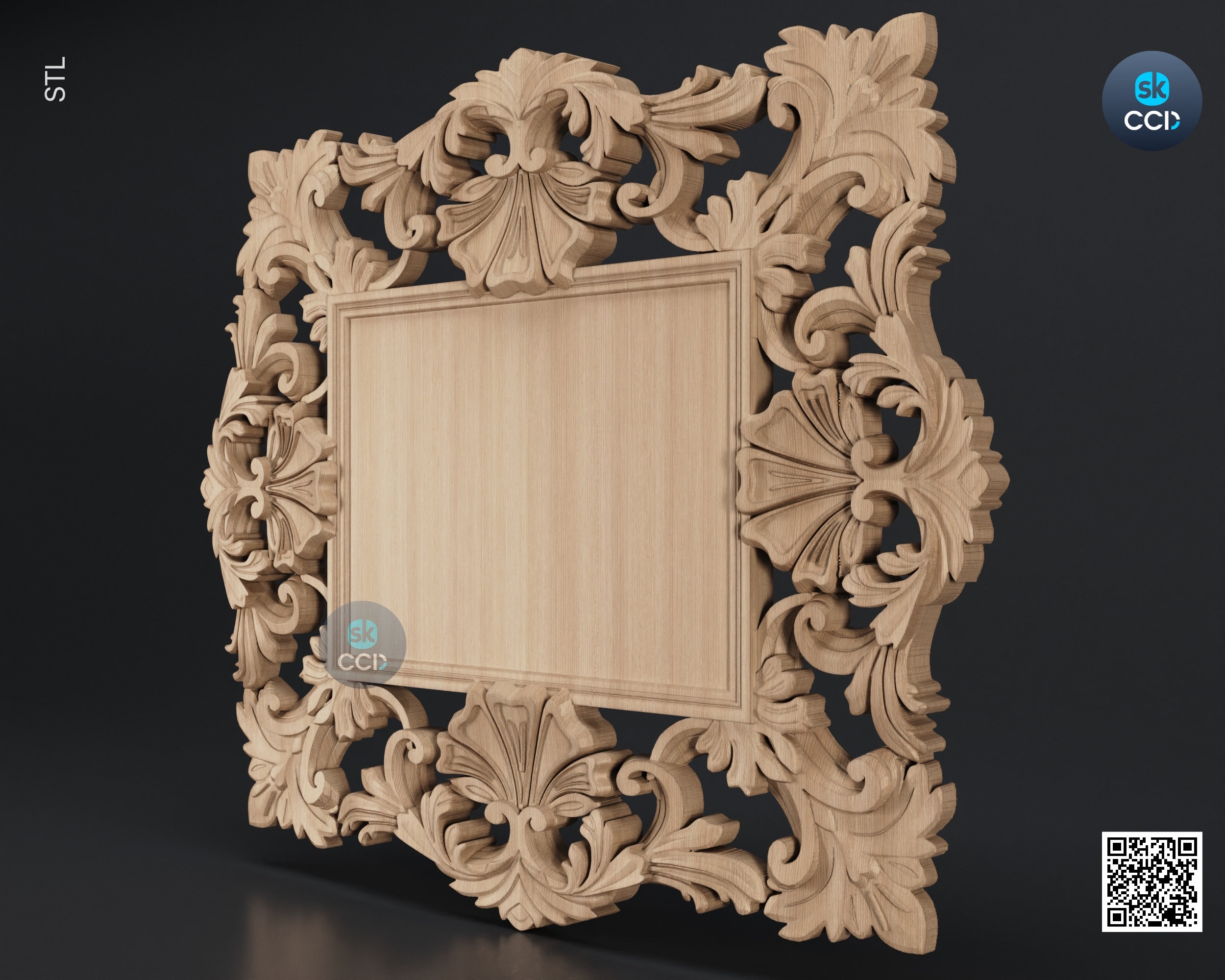 Carved Frame STL 3D Model, Carvign Frame, CNC Router Carving Artcam ...