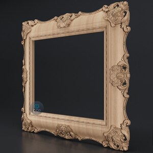 Carved Frame STL 3D Model, Carvign Frame, CNC Router Carving Artcam ...