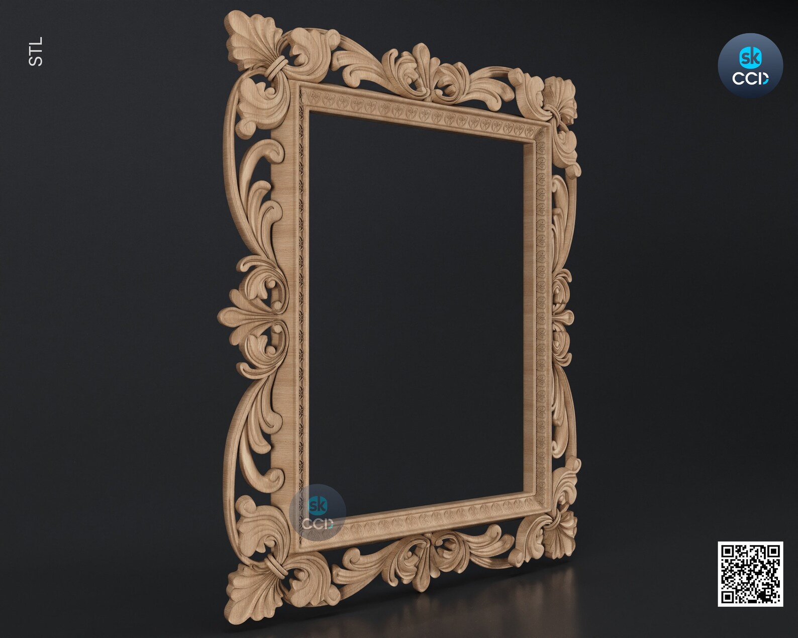 Carved Frame STL 3D Model, Carvign Frame, CNC Router Carving Artcam ...