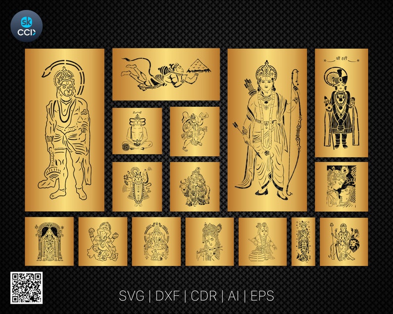 Buy Indian God Collection, Lord Hanuman, Laser Cutting Design, DXF ...