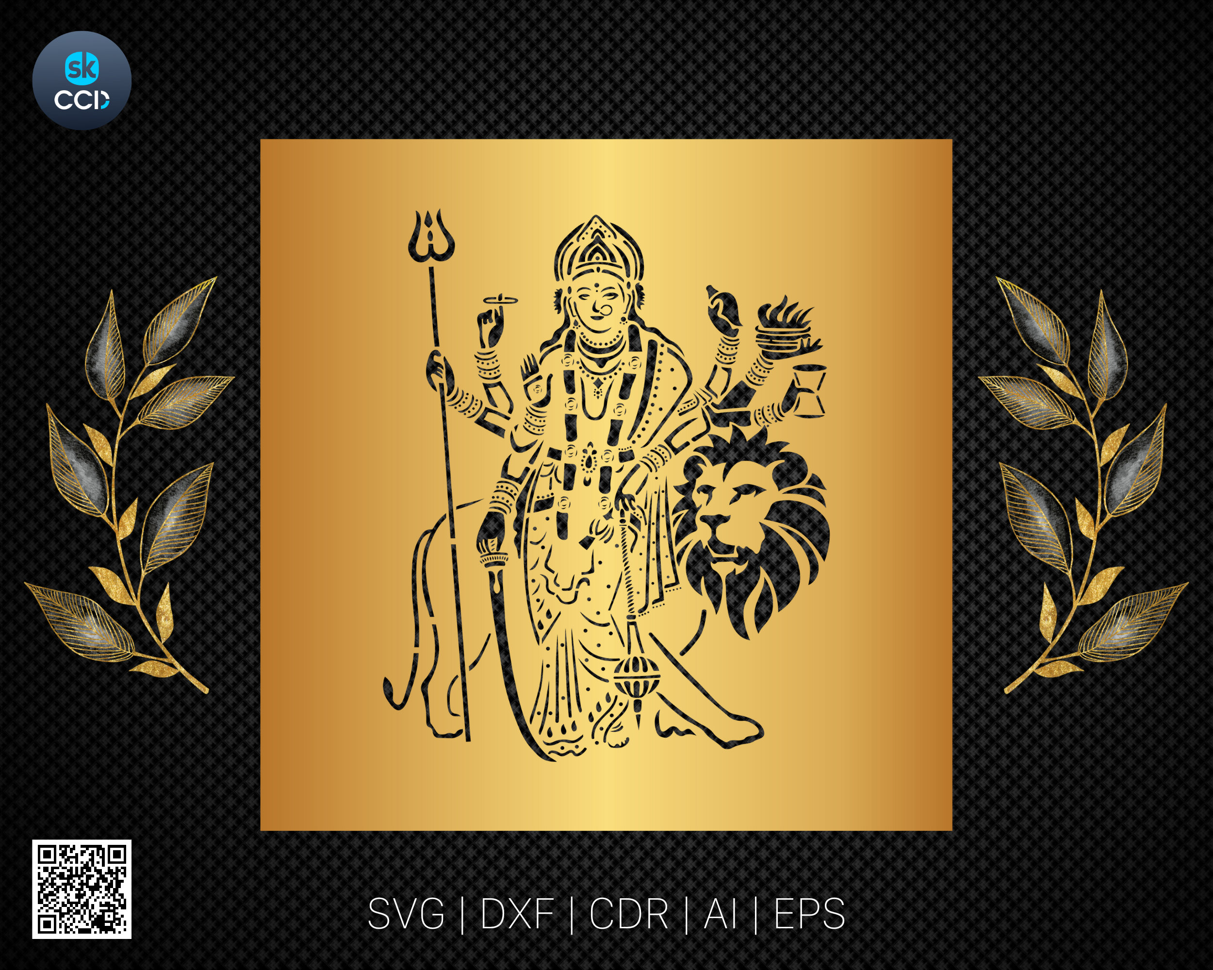 Maa Durga | Wall Art | Indian God | | Laser Cutting Design | DXF Vector ...