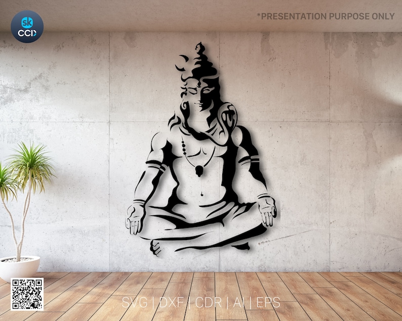 Buy Indian God Lord Shiv Shiva Laser Cutting Design DXF Vector Cnc ...