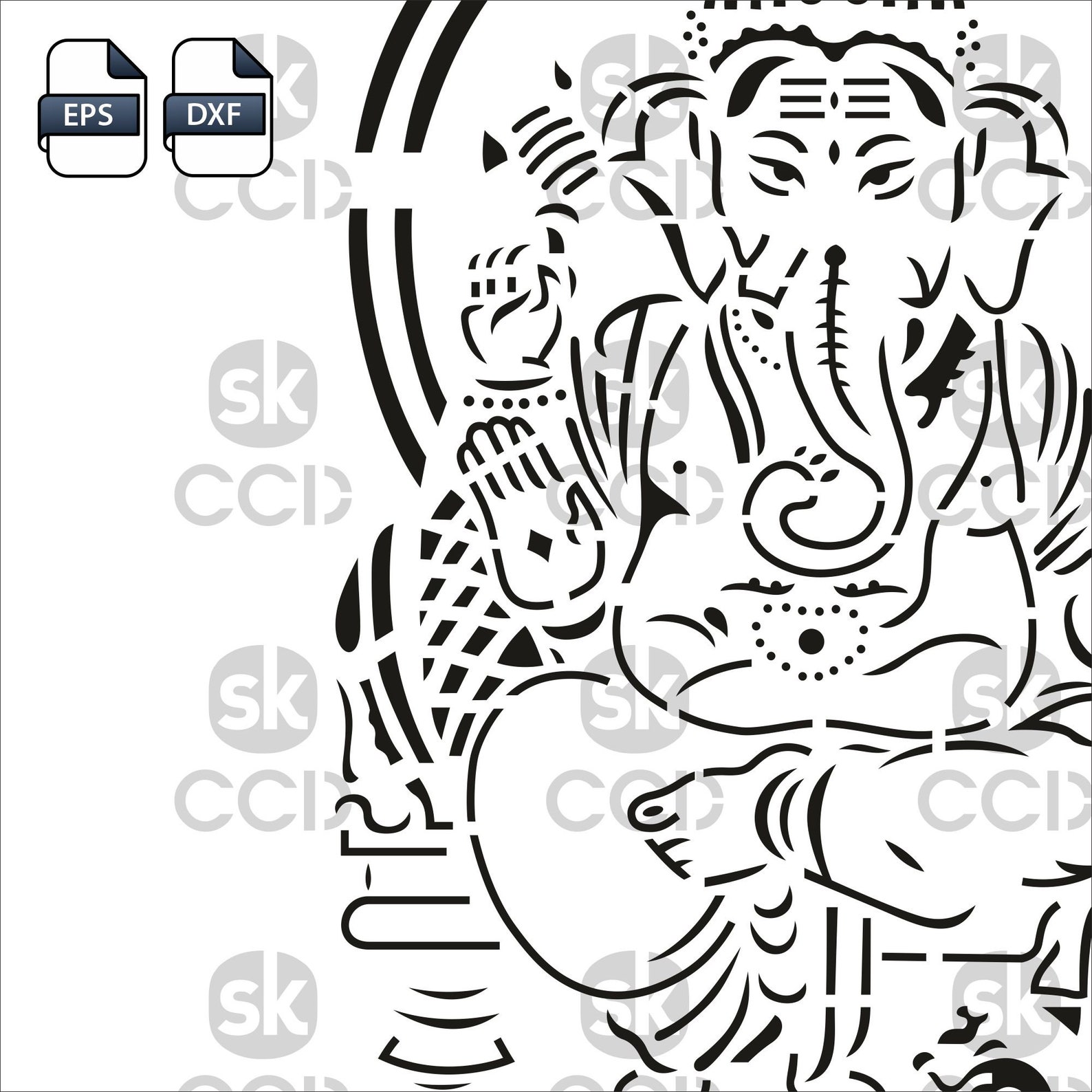 Buy Lord Ganesh | Ganesha | Laser Cutting Design | Dxf File | Laser Cut ...