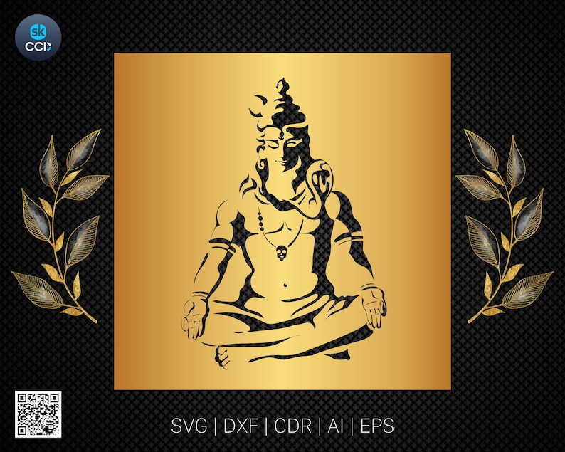 Buy Indian God | Lord Shiv | Shiva | Laser Cutting Design | DXF Vector ...