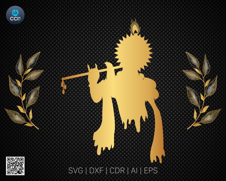 Krishna Indian God Wall Decor Laser Cutting DXF Vector Cnc - Etsy