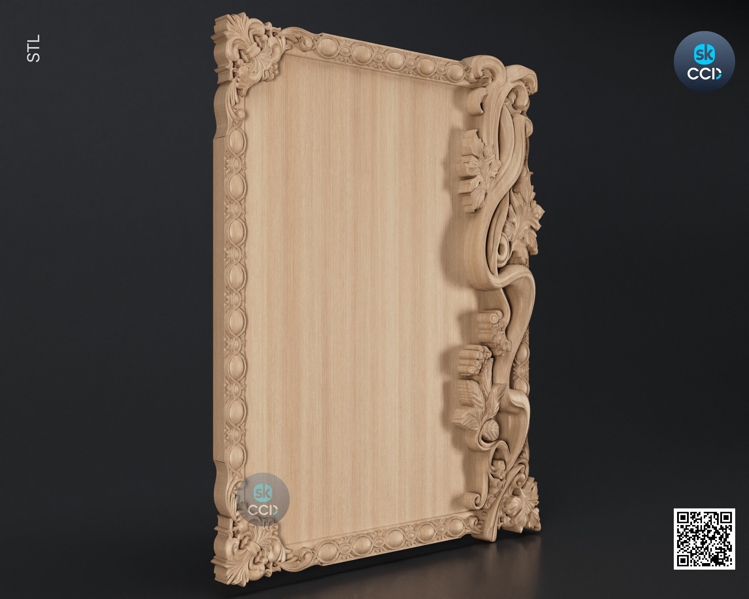 Carved Frame STL 3D Model, Carvign Frame, CNC Router Carving Artcam ...