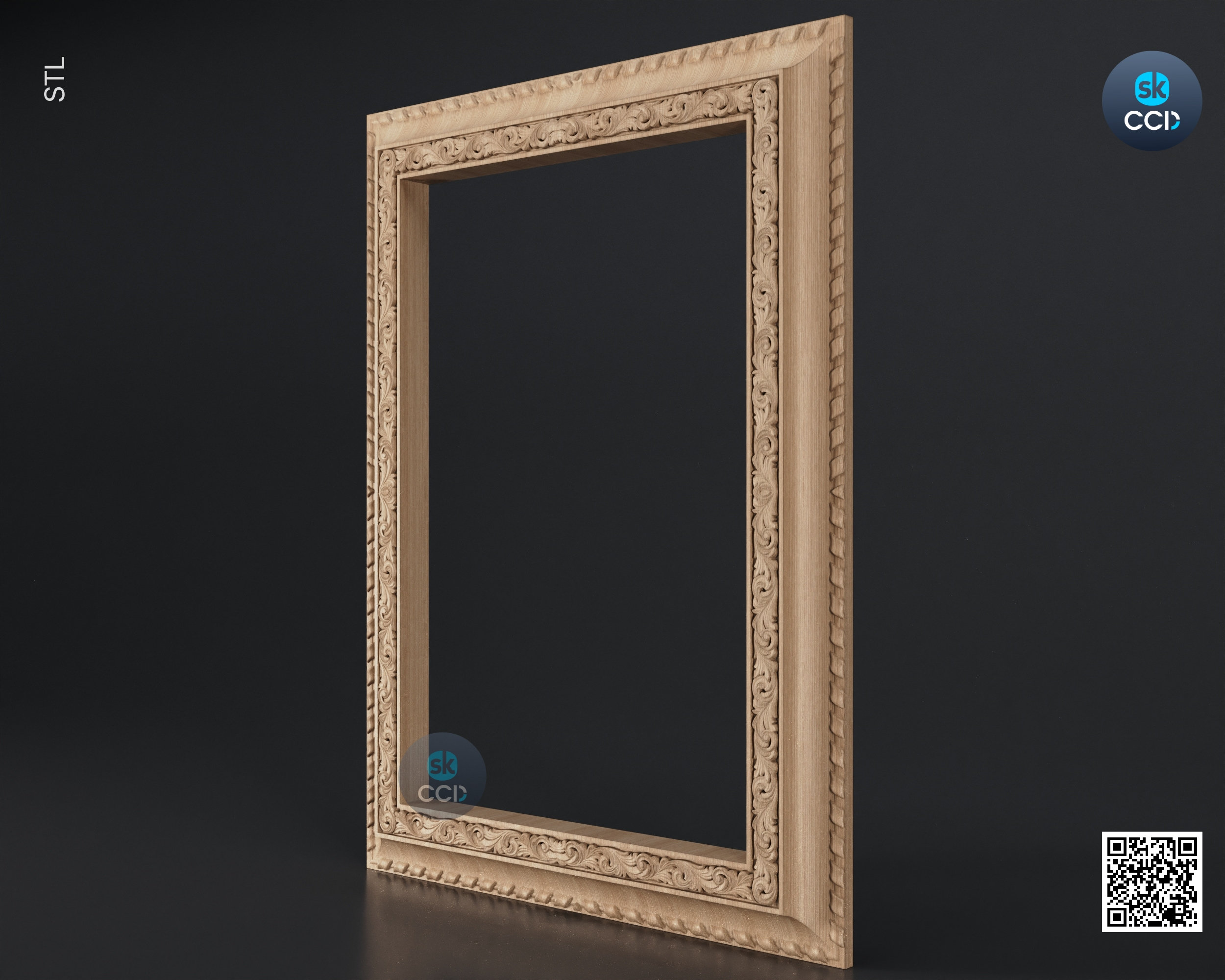 Carved Frame STL 3D Model, Carvign Frame, CNC Router Carving Artcam ...