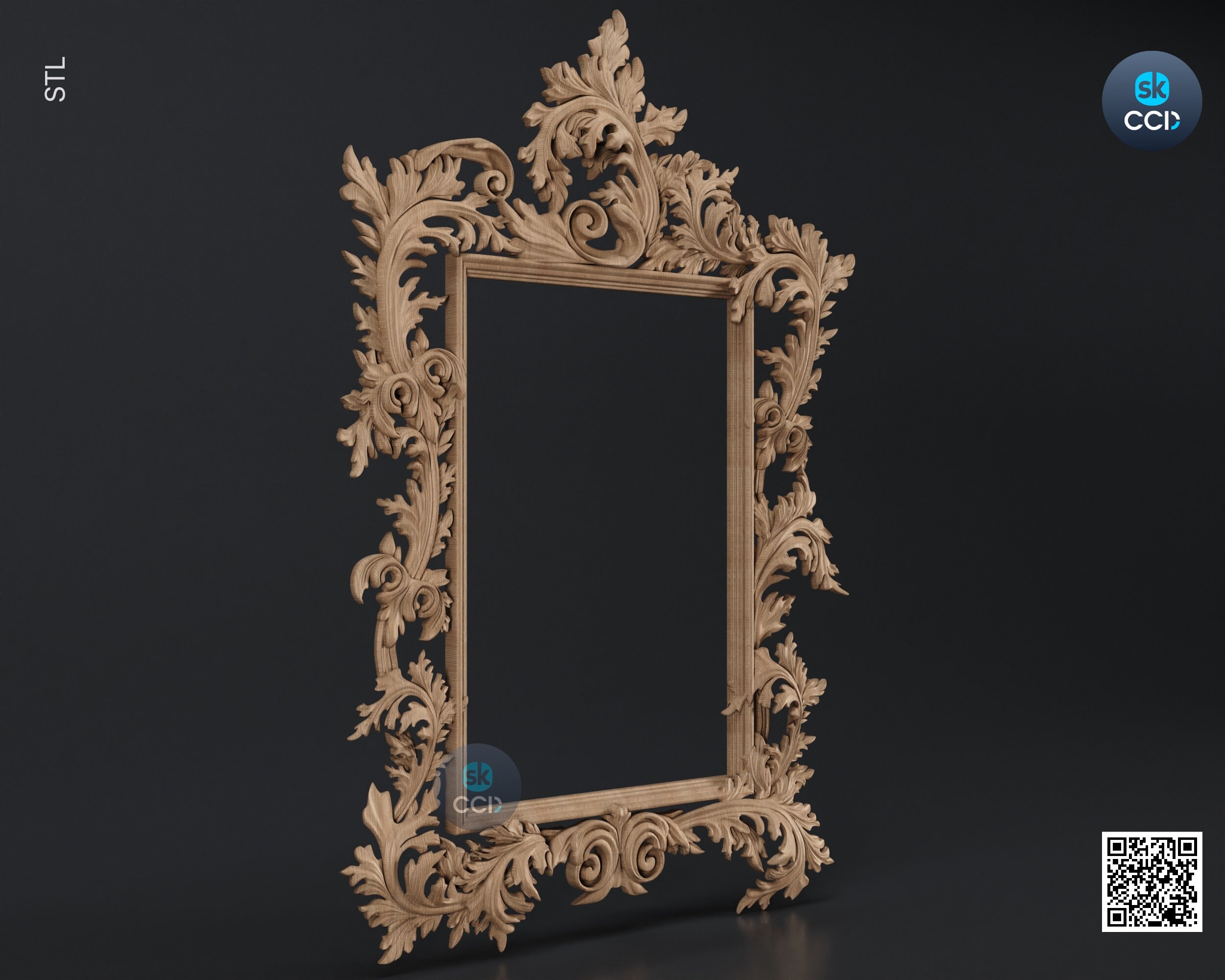 Carved Frame STL 3D Model Carvign Frame CNC Router Carving - Etsy