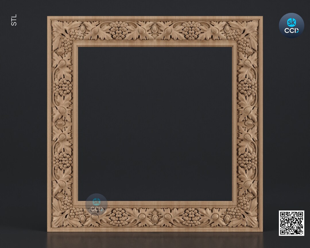 Carved Frame STL 3D Model, Carvign Frame, CNC Router Carving Artcam ...