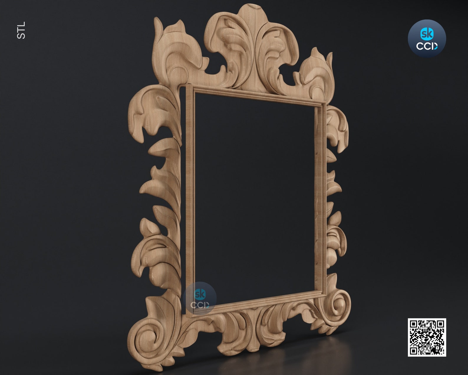 Carved Frame STL 3D Model, Carvign Frame, CNC Router Carving Artcam ...