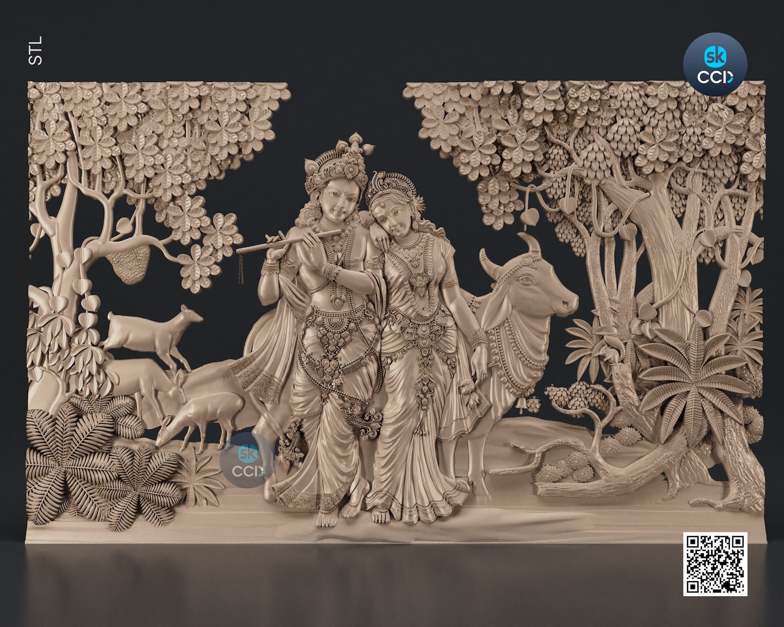 Buy Radha Krishna STL 3D Model, Carvign Model, CNC Router Carving ...