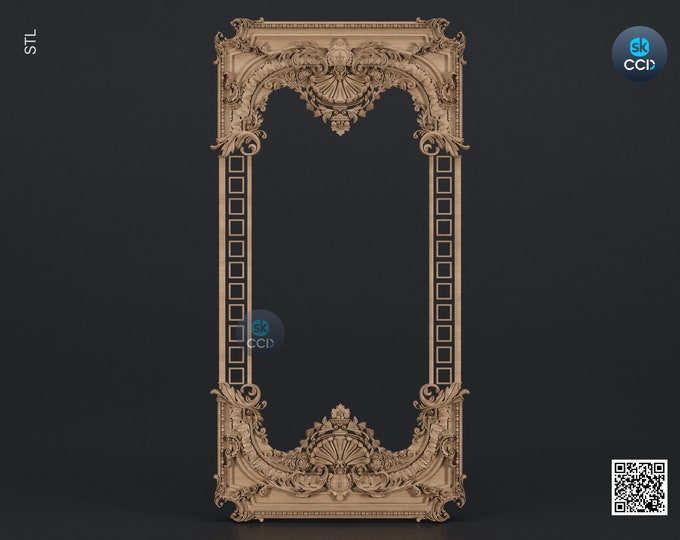 Carved Frame STL 3D Model, Carvign Frame, CNC Router Carving Artcam ...