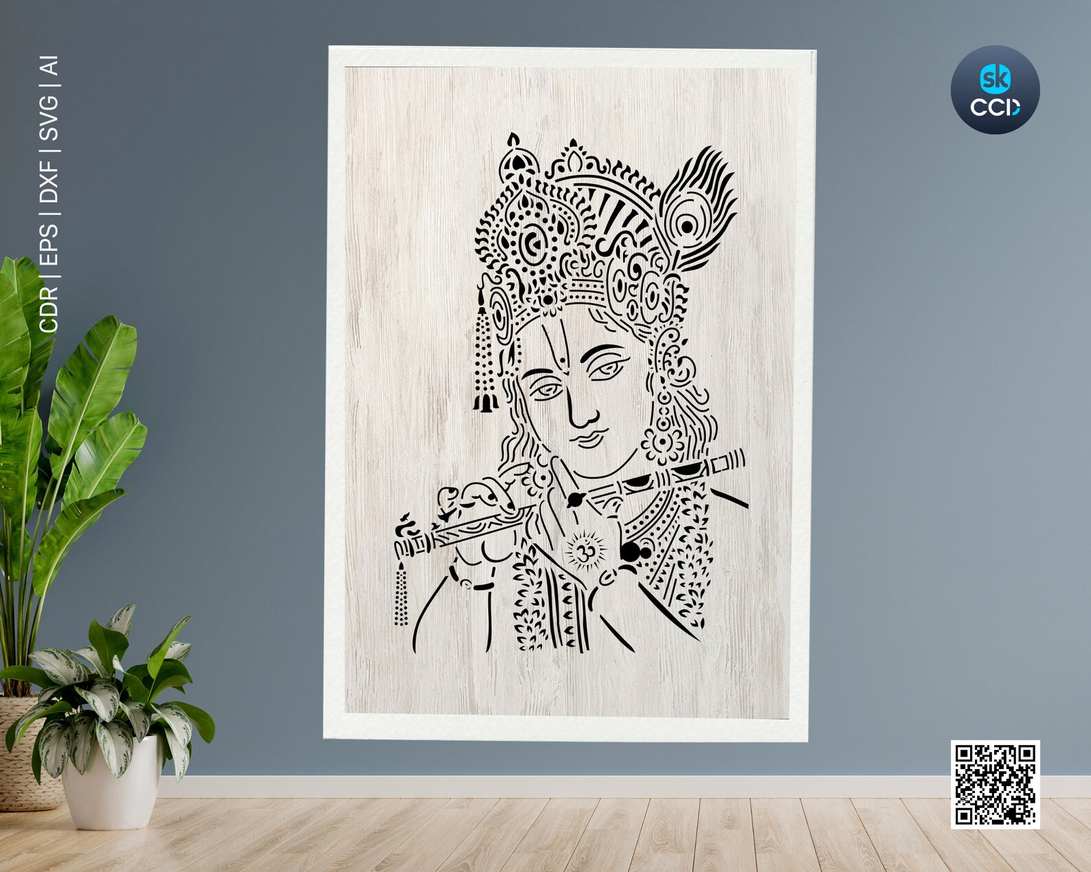 Krishna Lord Krishna Indian God Wall Décor Laser Cutting - Etsy