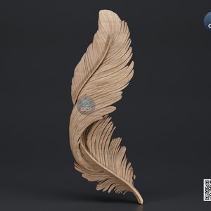 Wood Wall Art, Feather STL Model, CNC Router Carving Artcam File, Wall ...