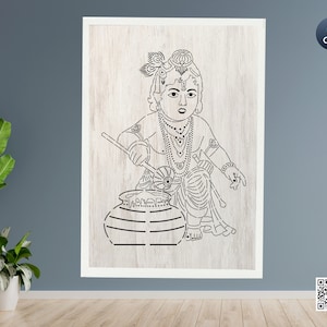Krishna | Lord Krishna Indian God | Krishna Wall Decor | Laser Cutting ...