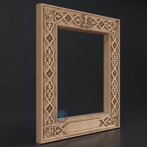 Carved Frame STL 3D Model, Carvign Frame, CNC Router Carving Artcam ...