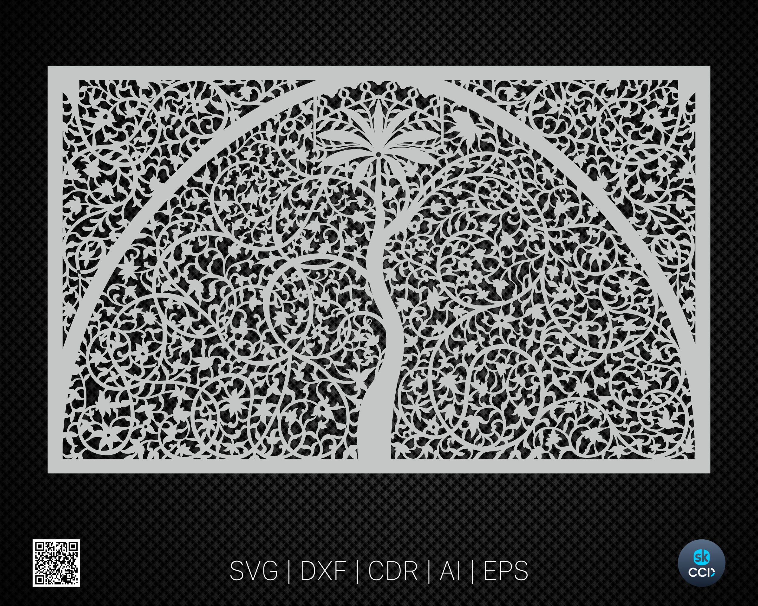 Sidi Saiyyad Mosque Laser Cutting Design Decorative Wall Art Laser Cut ...