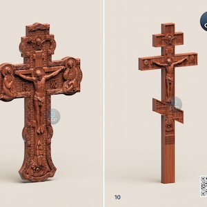 Cross Stl, 3D STL File for Cnc and 3D Printer, Jesus Cross Set - 2, CNC ...