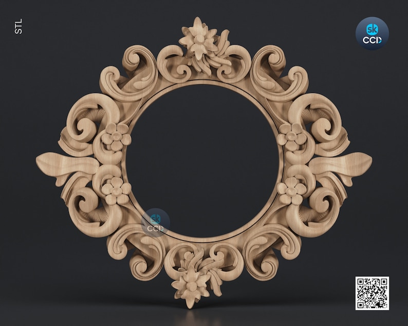 Carved Frame STL 3D Model Carvign Frame CNC Router Carving - Etsy