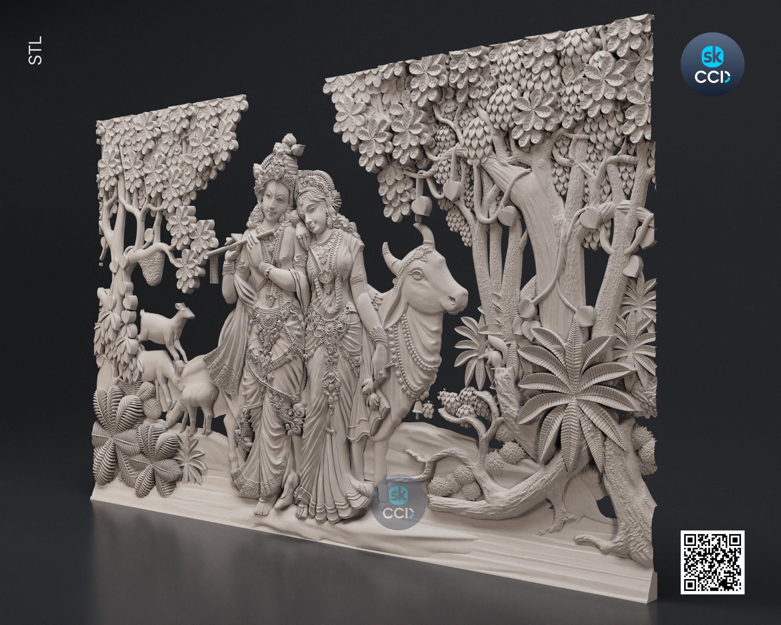 Radha Krishna Stl 3d Modell Carvign Modell Cnc Fräse Carving Etsy De