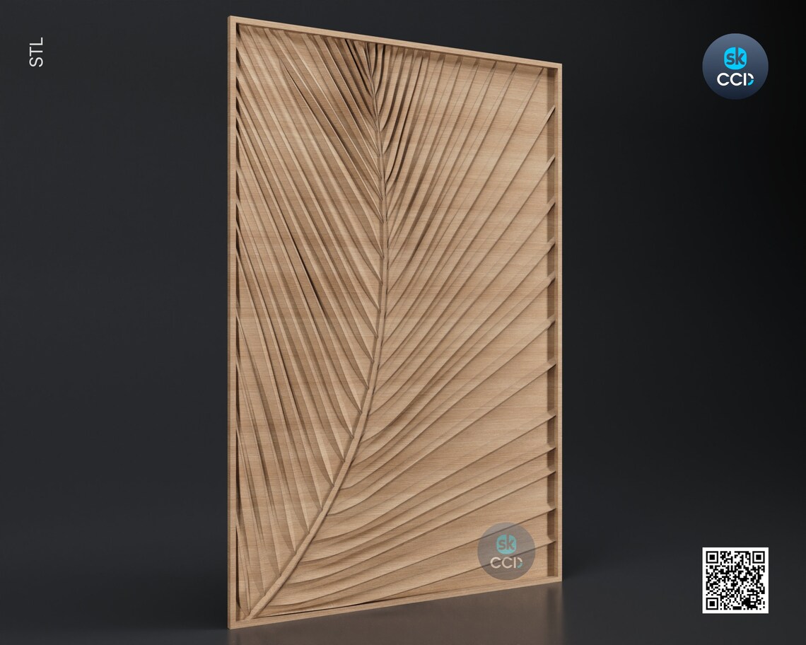 Wood Wall Art, Leaf STL Model, CNC Router Carving Artcam File, Wall ...