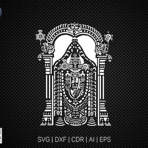 Buy Tirupati Balaji | Indian God | Laser Cutting Design | DXF Vector ...