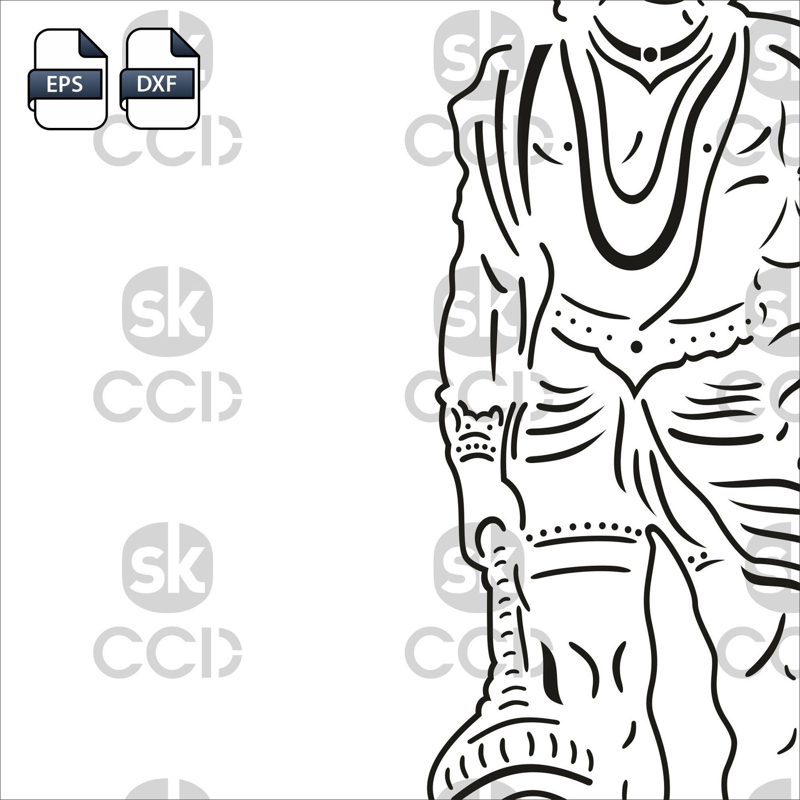 Lord Hanuman DXF File | Indian God Laser Cut Design | Hanuman CNC ...