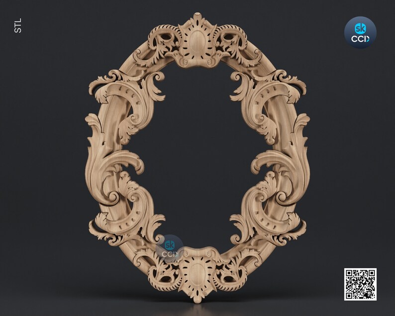 Carved Frame STL 3D Model, Carvign Frame, CNC Router Carving Artcam ...
