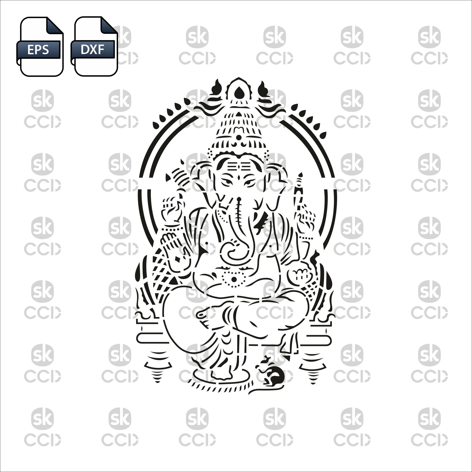 Buy Lord Ganesh | Ganesha | Laser Cutting Design | Dxf File | Laser Cut ...