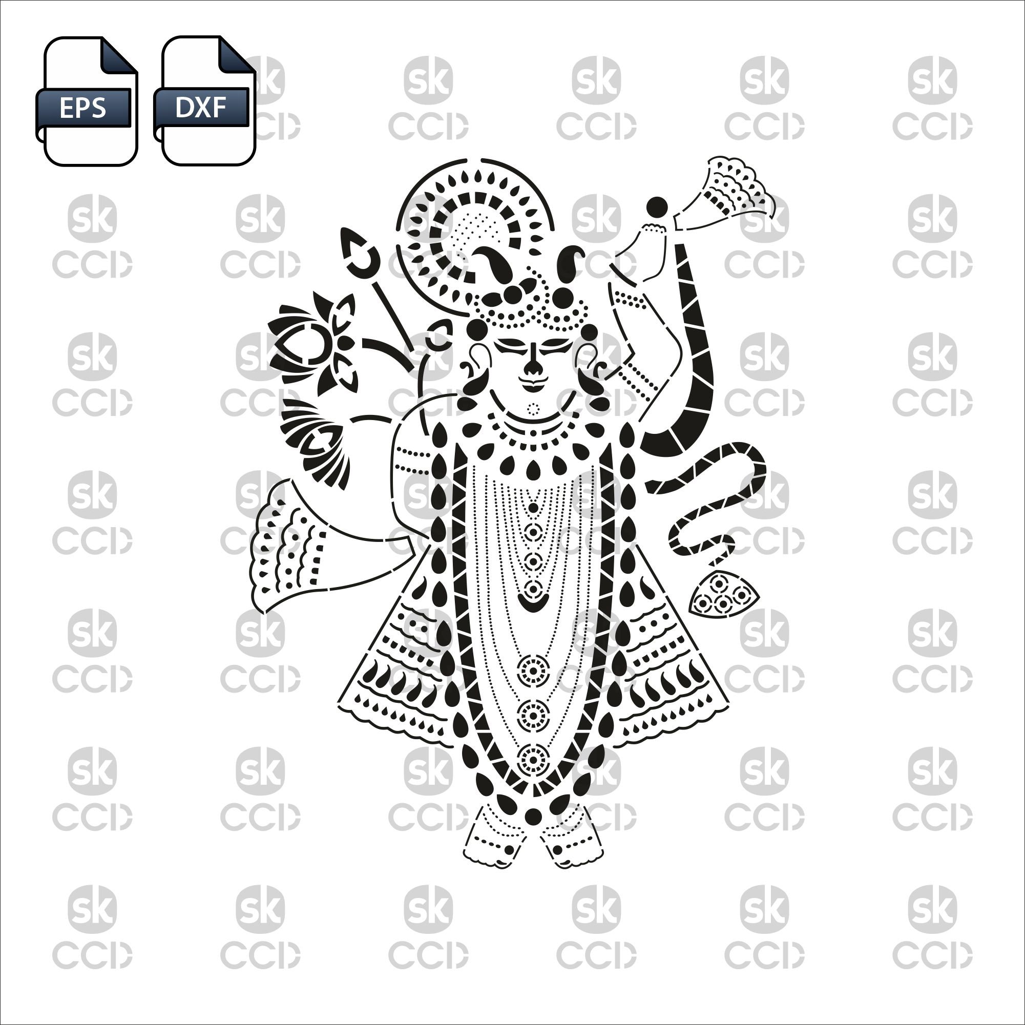 Shrinathji Shrinathji Wall Art Indian God Laser - Etsy Hong Kong
