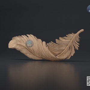 Wood Wall Art, Feather STL Model, CNC Router Carving Artcam File, Wall ...