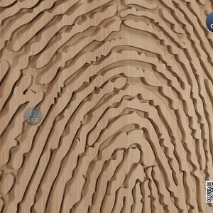 Wood Wall Art, Fingerprint STL Model, CNC Router Carving Artcam File ...