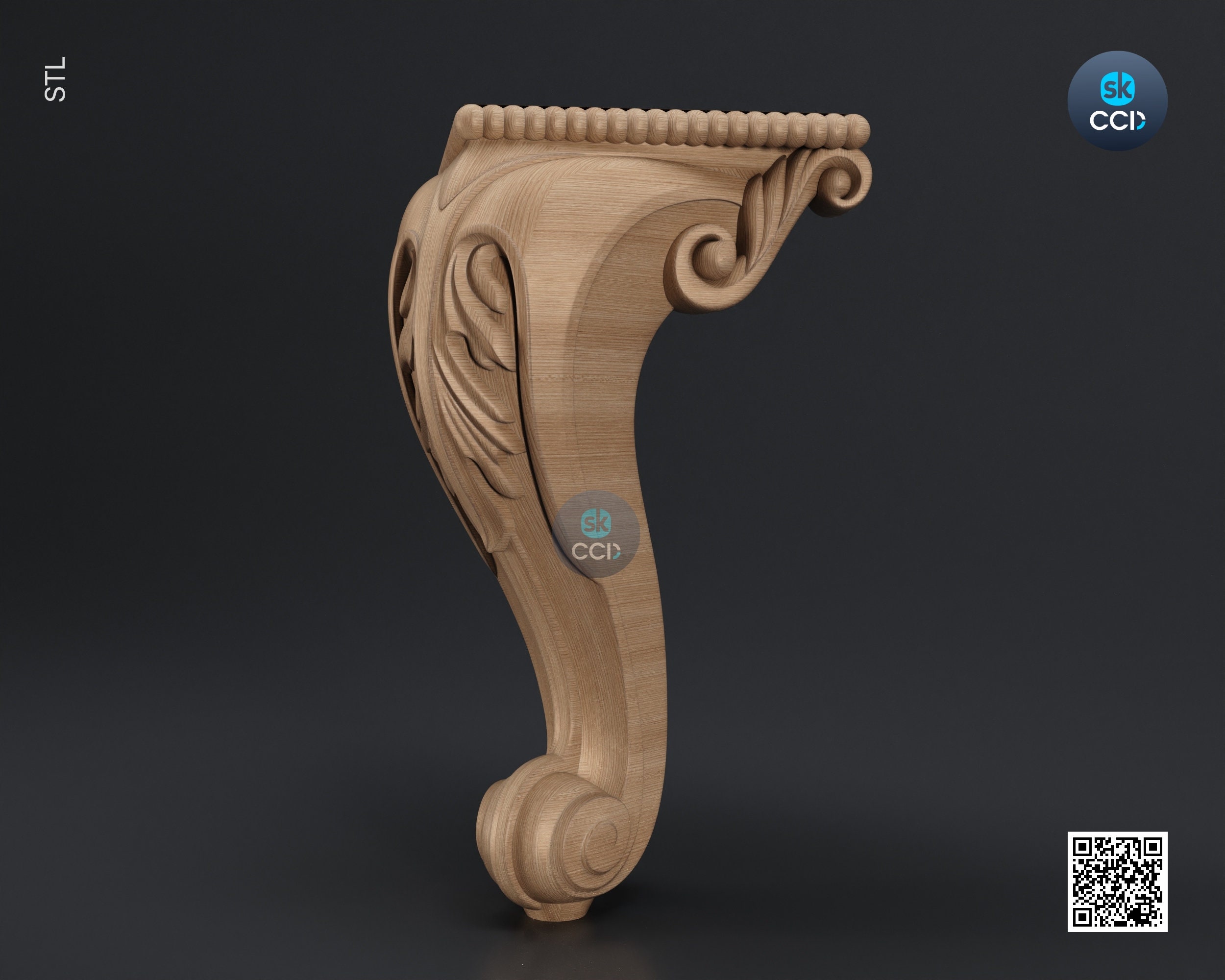 Furniture Leg 3D Model for Cnc Router Wood Carving Digital - Etsy