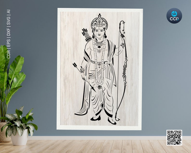 Buy Lord Ram Vector for Laser Cut, Cnc, Digital Files CDR, Dxf, Eps ...