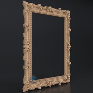 Carved Frame STL 3D Model, Carvign Frame, CNC Router Carving Artcam ...