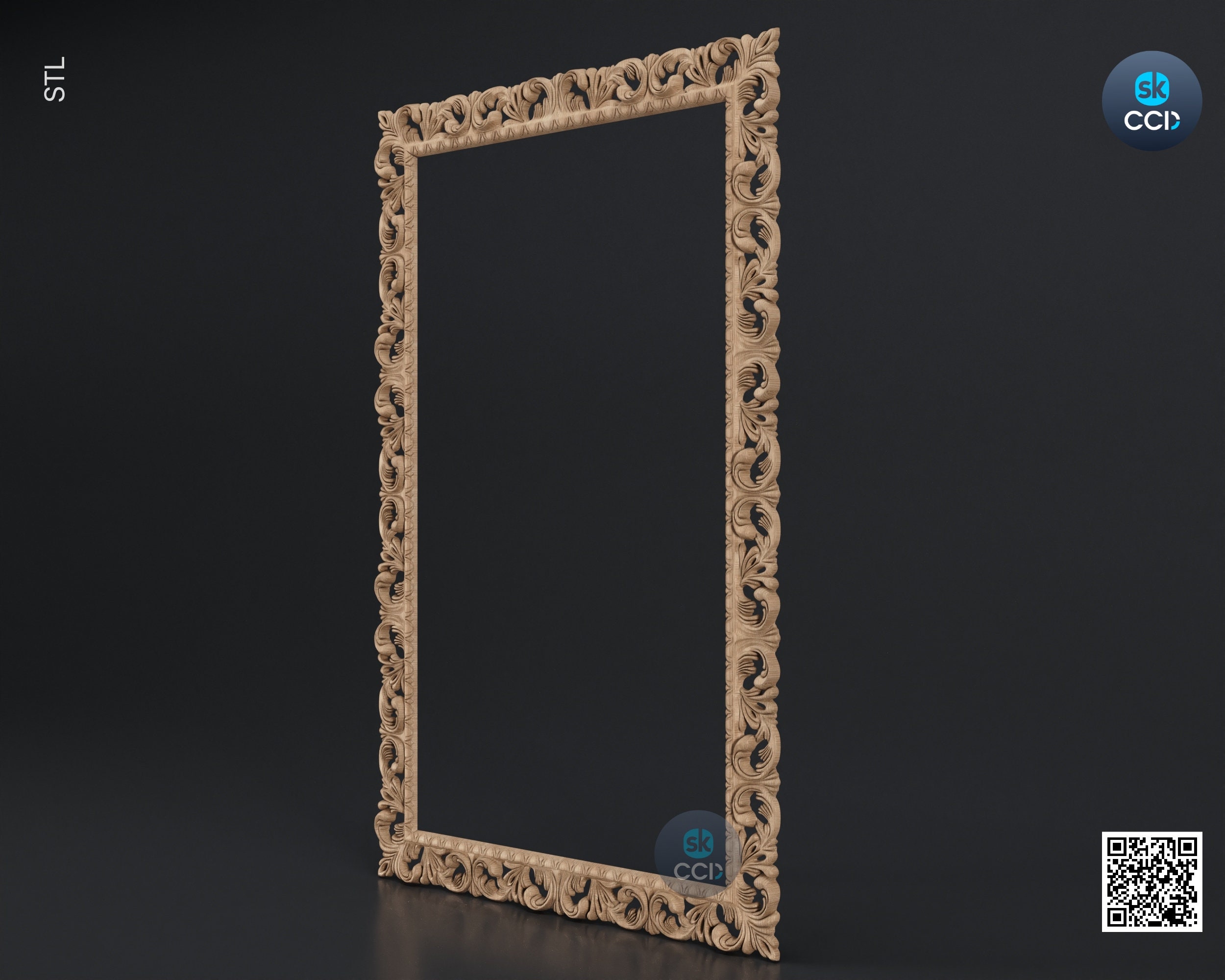 Carved Frame STL 3D Model Carvign Frame CNC Router Carving - Etsy